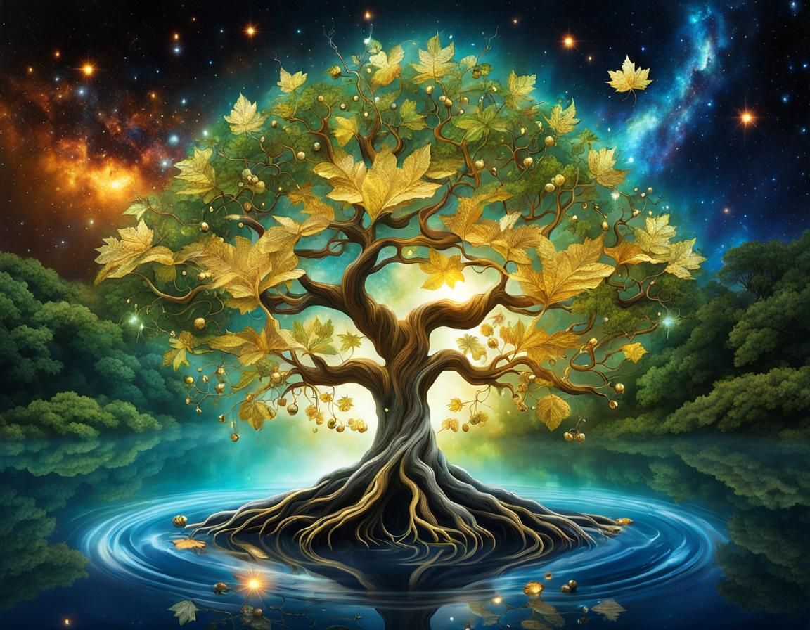 Elven Tree of Life - AI Generated Artwork - NightCafe Creator