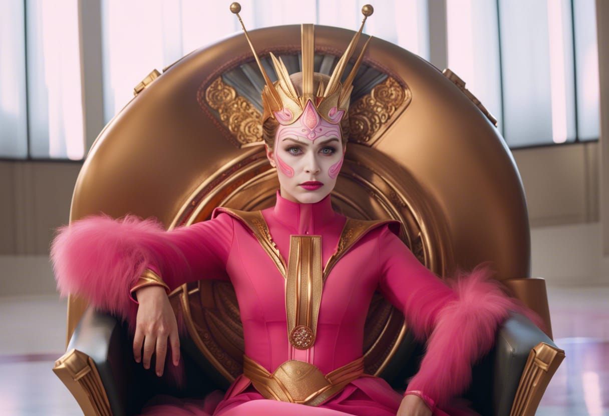 Queen Amidala on the Barbie Dream House Throne pt. 2 - AI Generated ...