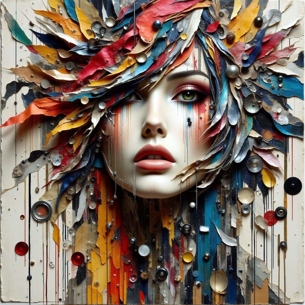 Multimedia collage portrait 10 - Multimedia collage portrait...