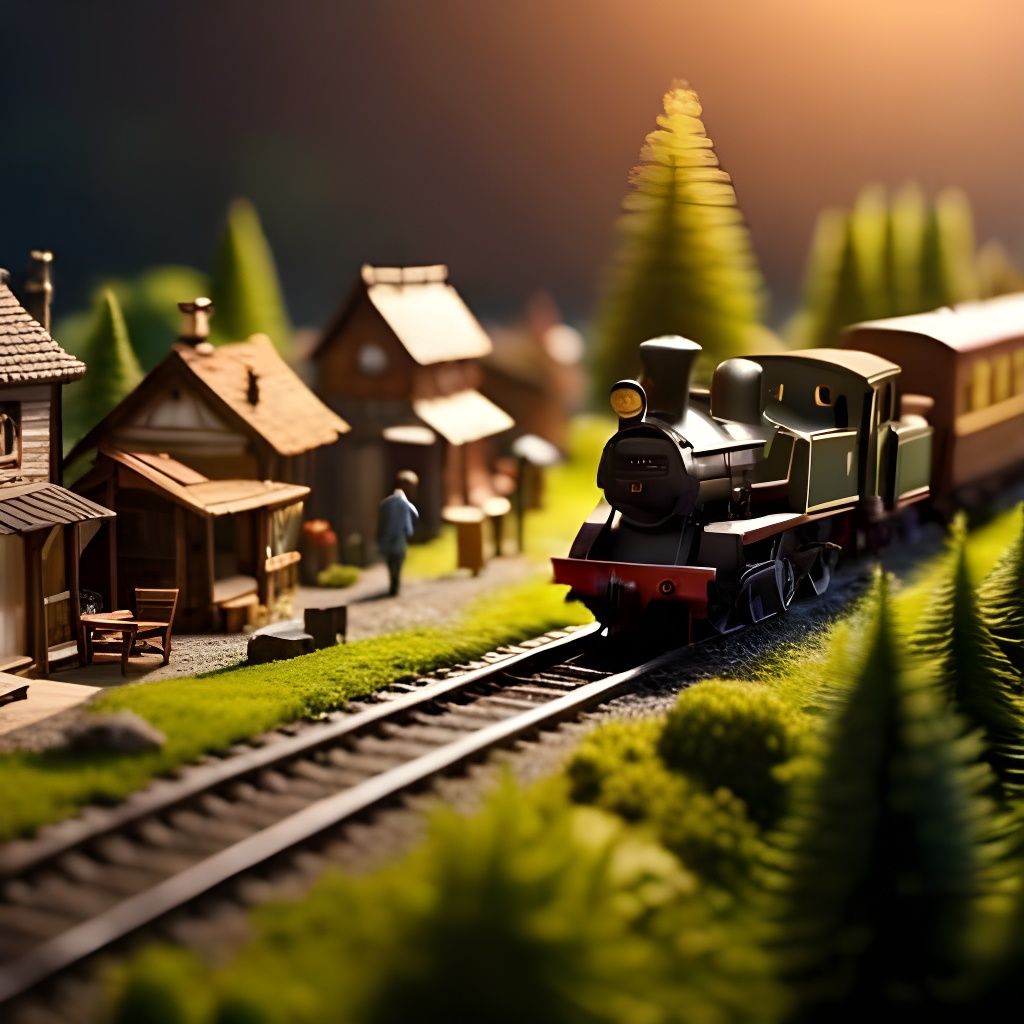 Miniature Toy Train - AI Generated Artwork - NightCafe Creator
