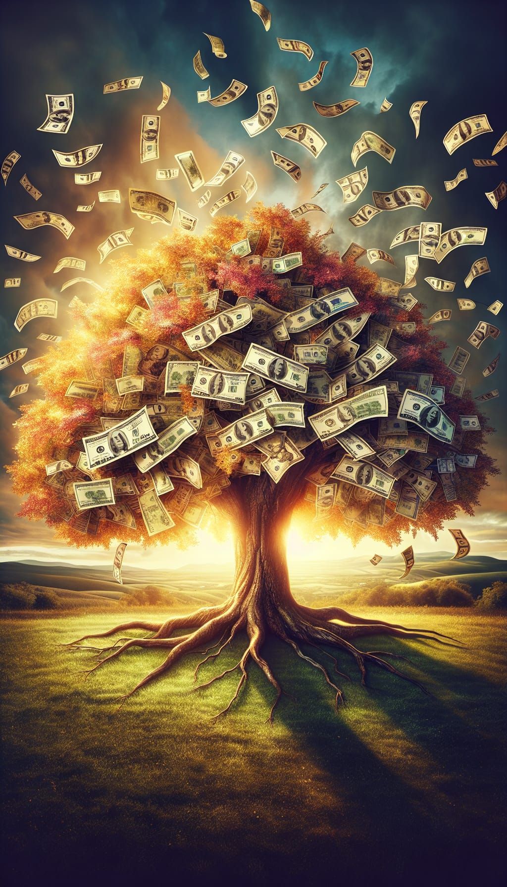 Banknotes Tree, a Cupid Symbol - Banknotes Tree, a Cupid Sym...