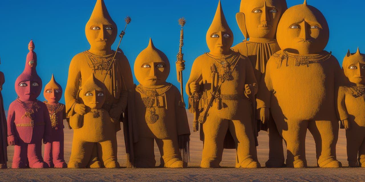 Teletubbies Desert Warriors - AI Generated Artwork - NightCafe Creator