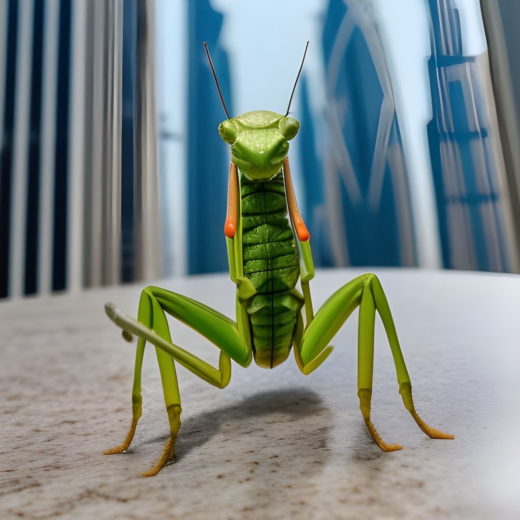 Super friendly praying mantis of Dubai - AI Generated Artwork ...