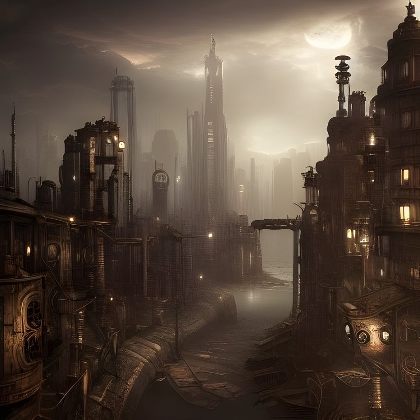 Steampunk dystopia - AI Generated Artwork - NightCafe Creator