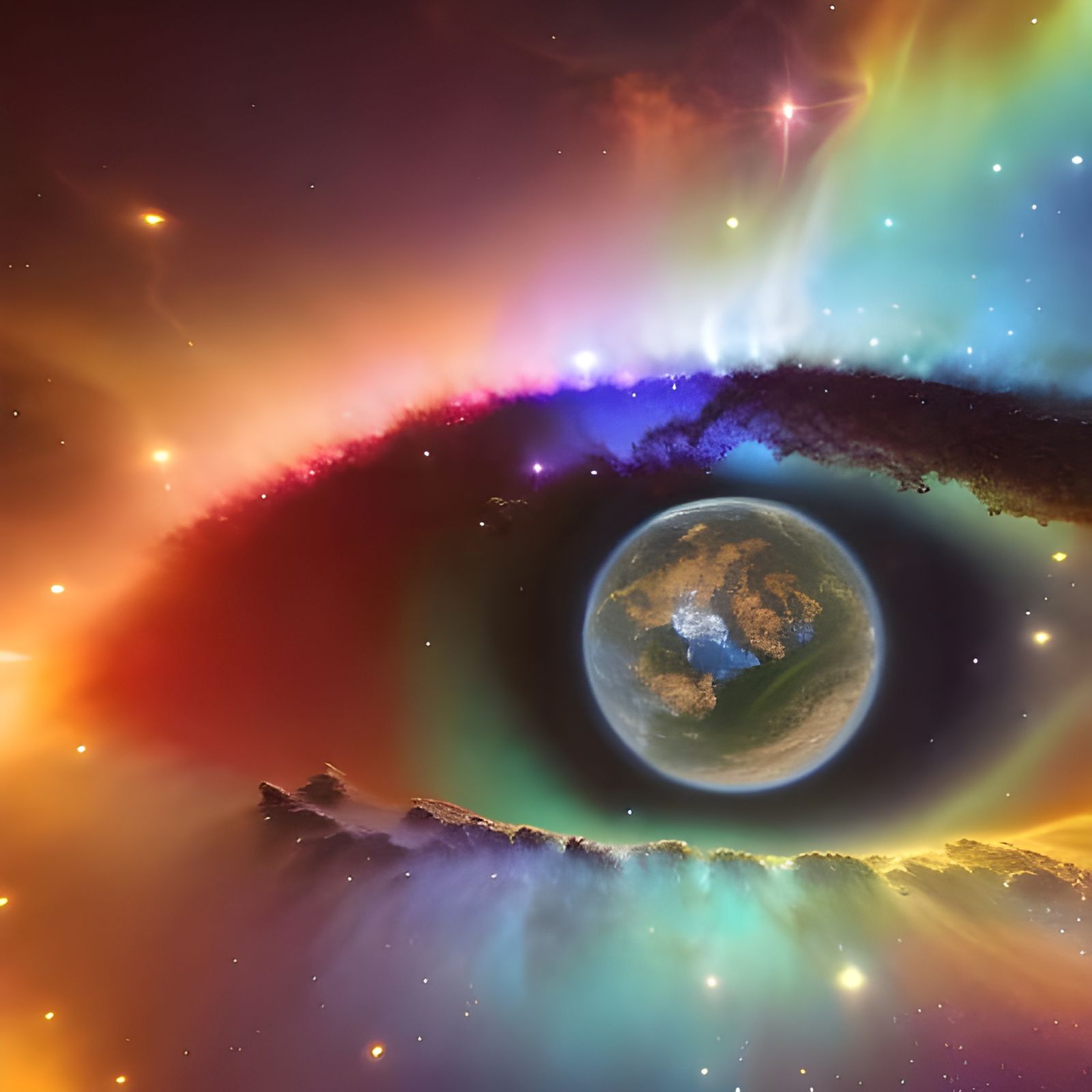 Eye (Planet and Nebula) - AI Generated Artwork - NightCafe Creator