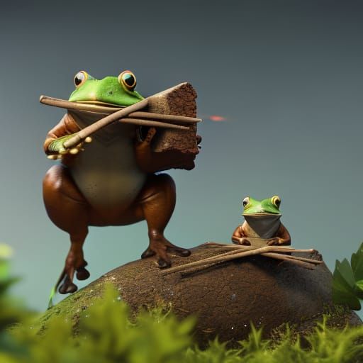 Country frogs - AI Generated Artwork - NightCafe Creator