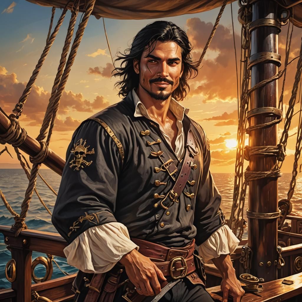 handsome pirate - AI Generated Artwork - NightCafe Creator