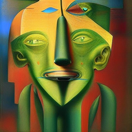 double exposure, superimposition of head and tree perfectly blended ...