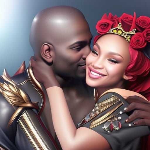 Fun Loving Embrace - AI Generated Artwork - NightCafe Creator