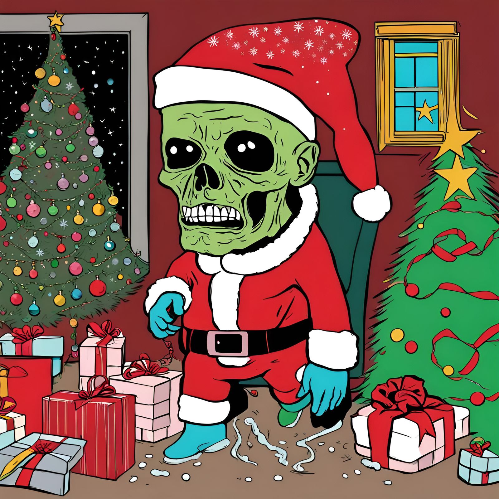 Meth Head Christmas Album Cover Art, No Words or text - AI Generated ...