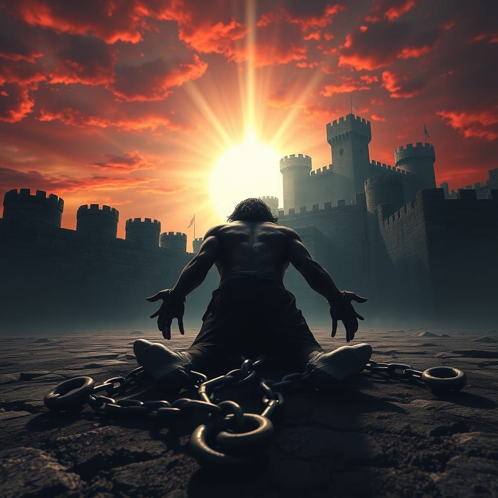 Freedom's Radiant Dawn: Breaking Shackles of Serfd... - AI Art