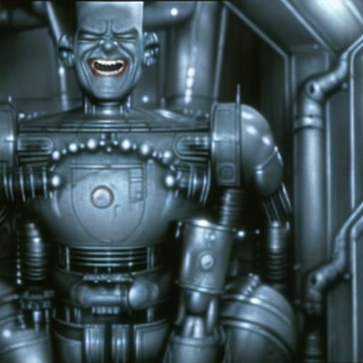 In Fritz Lang's Metropolis, Rotwang, the mad scientist, laughs ...