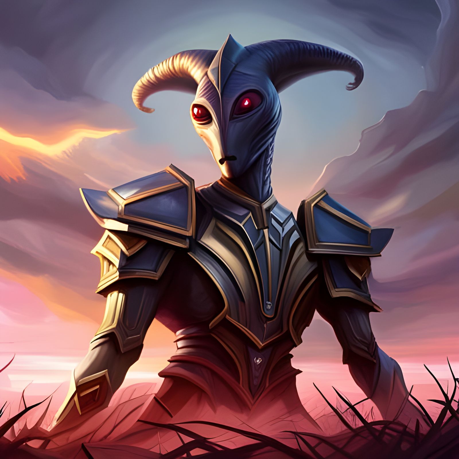 Alien Knight - AI Generated Artwork - NightCafe Creator