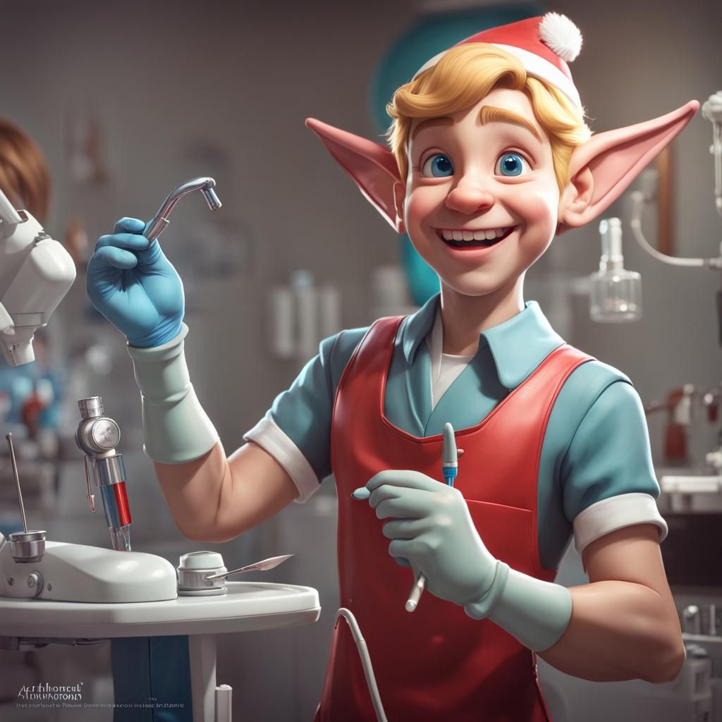 Hermey the elf working as a dentist - AI Generated Artwork - NightCafe ...