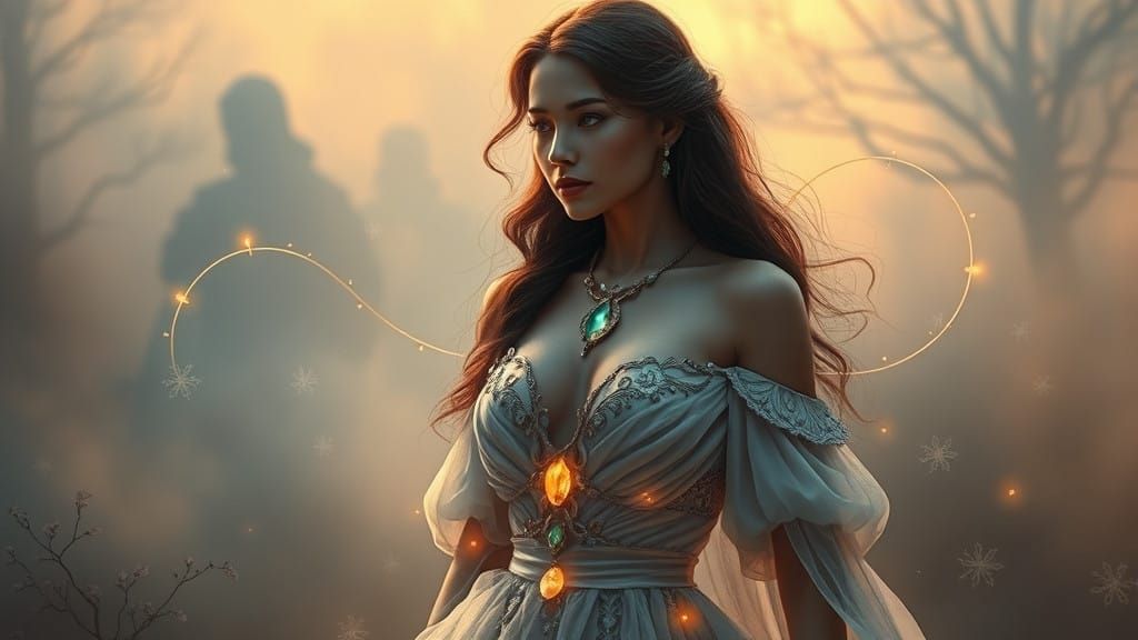Ethereal Maiden in Dreamy, Mystical Landscape - AI Art