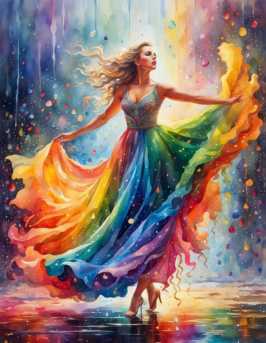 Rainbow dancer - AI Generated Artwork - NightCafe Creator