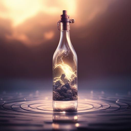 Bottled Storm - Lightning in a Bottle: Fantasy Concept Art