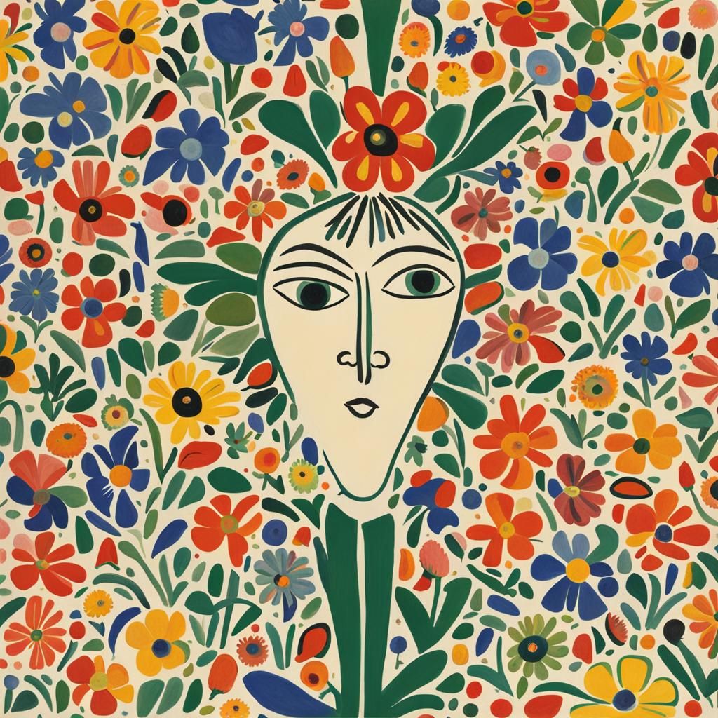 Anthropomorphic flower by Matisse - AI Generated Artwork - NightCafe ...