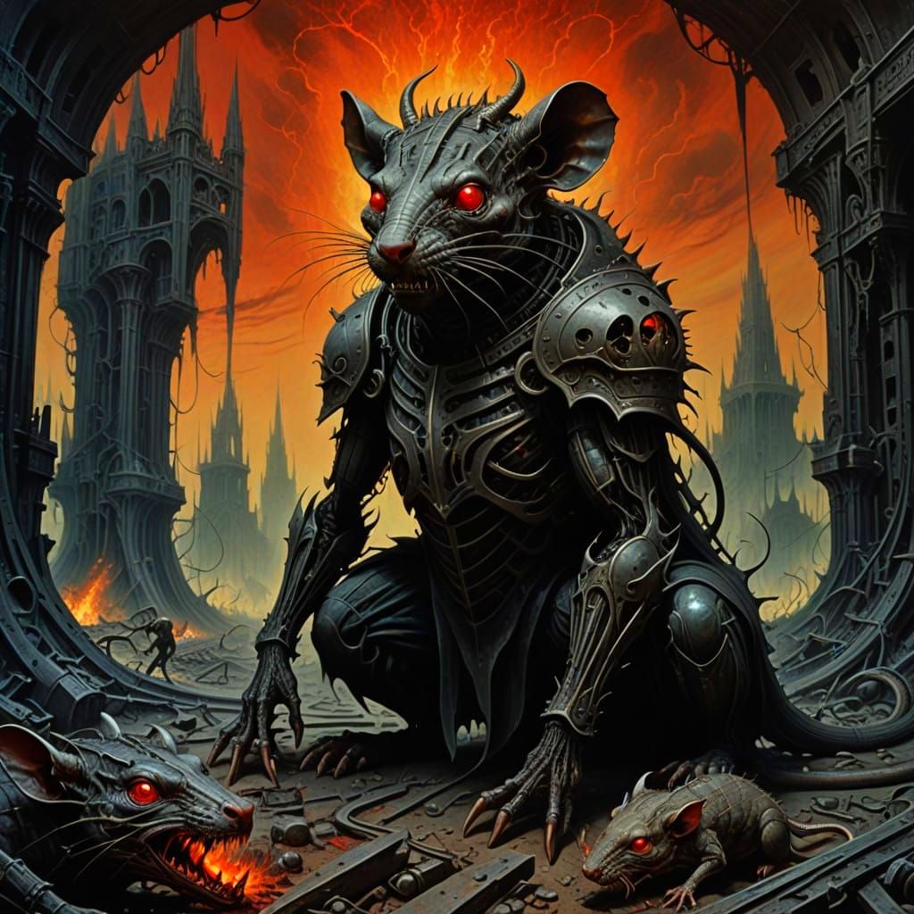 aggressive Warhammer rat - aggressive Warhammer rat