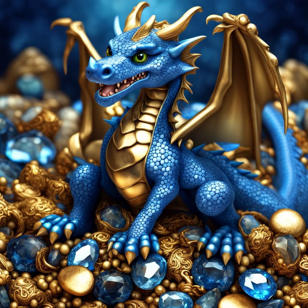 Blue Dragon - AI Generated Artwork - NightCafe Creator
