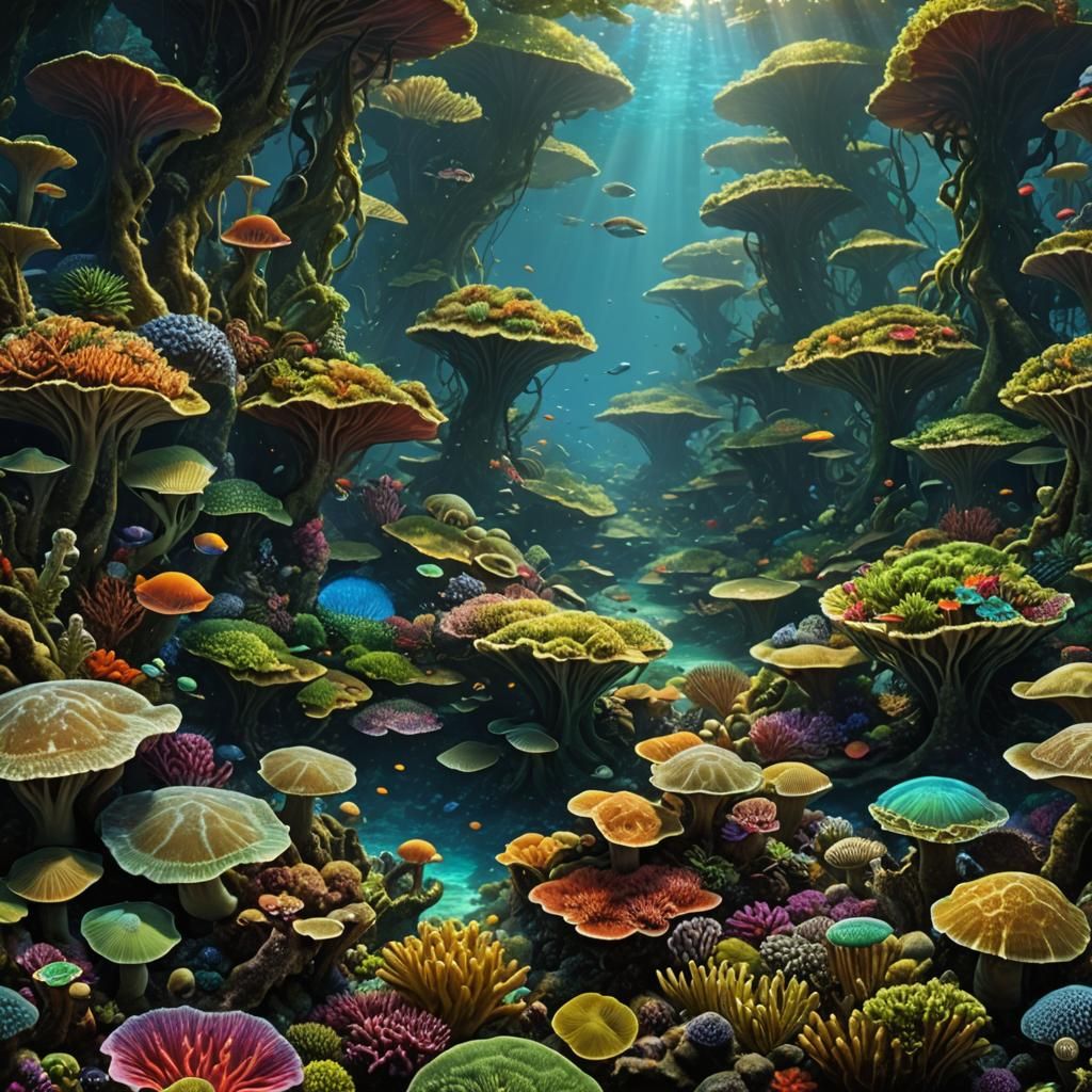 Prehistoric Ocean Floor - AI Generated Artwork - NightCafe Creator