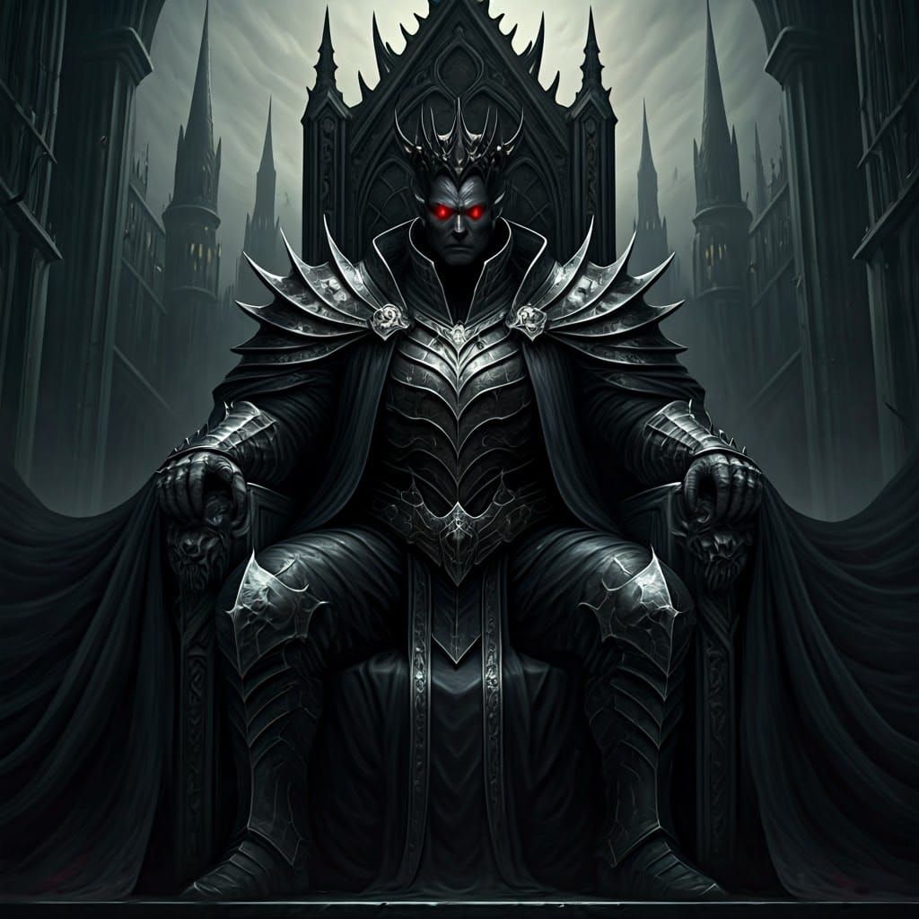Gothic Demon Emperor in Dark Majesty - AI Art