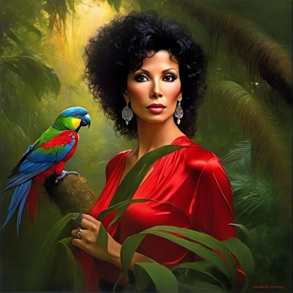 collared red pleated silk button down blouse, white pants with belt ...