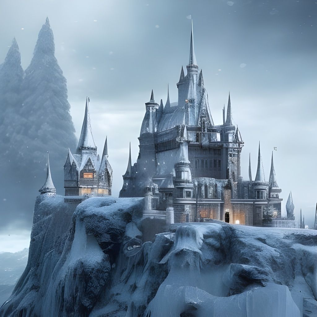 Castle made of ice and snow - AI Generated Artwork - NightCafe Creator