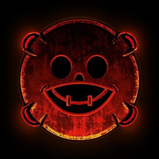 2d Smiley logo Smiley undead neon rusty fang acid, 8k HDR - AI ...