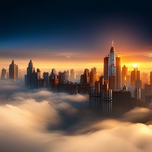 Tall buildings - AI Generated Artwork - NightCafe Creator