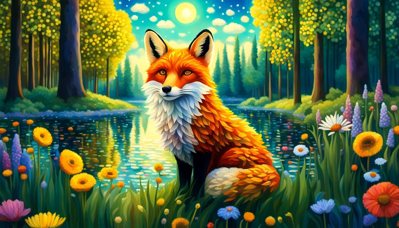 Fox by@ Chrystal - AI Generated Artwork - NightCafe Creator