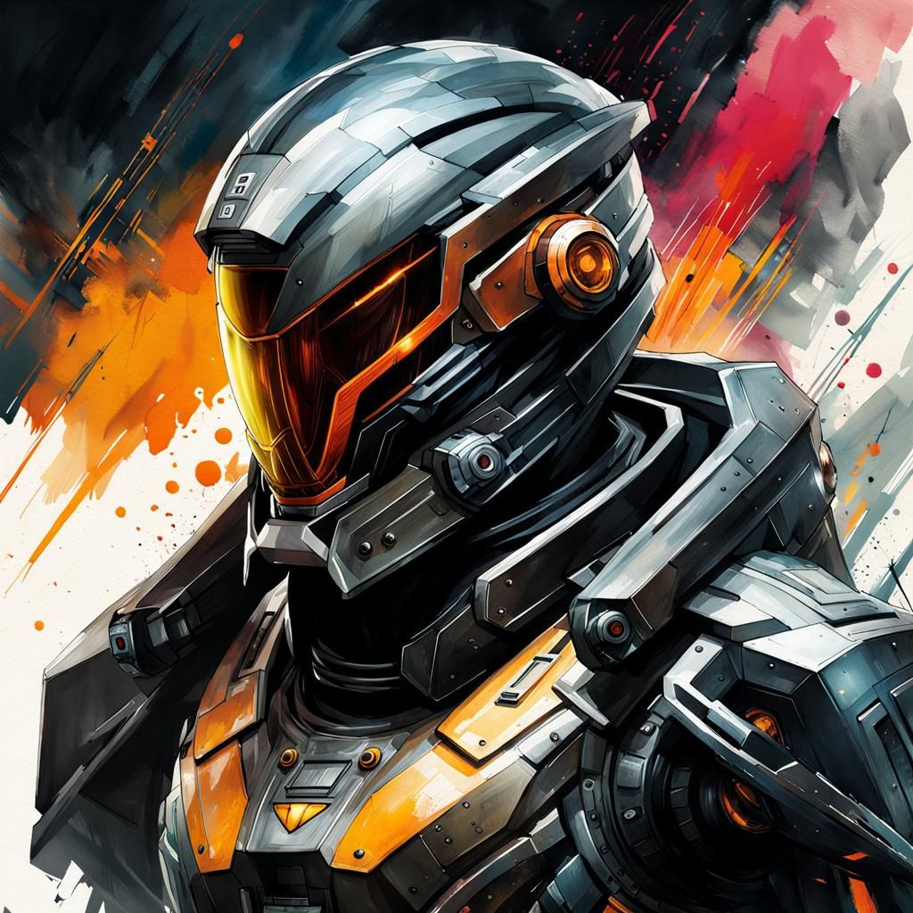 Futuristic knight - AI Generated Artwork - NightCafe Creator