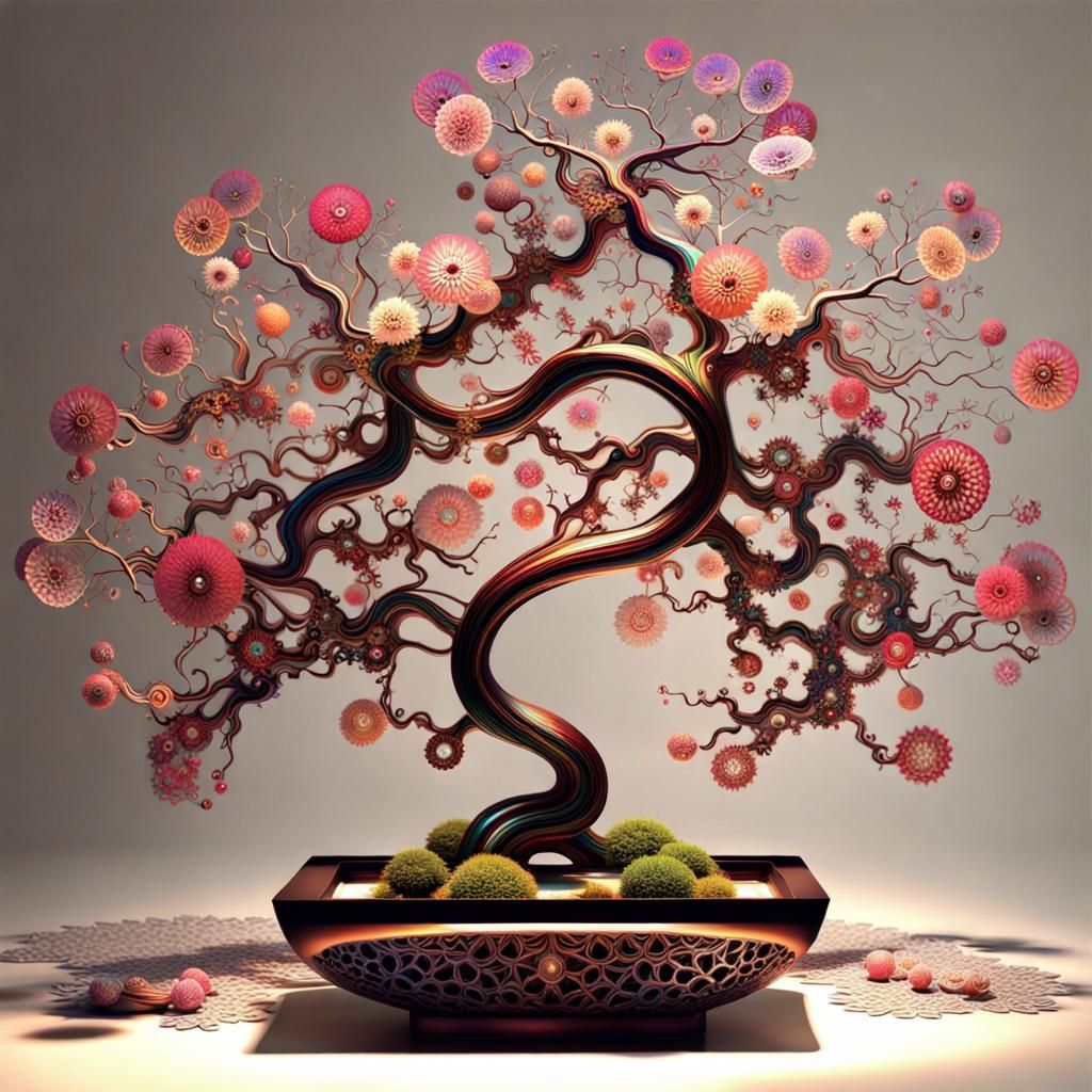 Paper Flower Bonsai Tree!!!! - AI Generated Artwork - NightCafe Creator