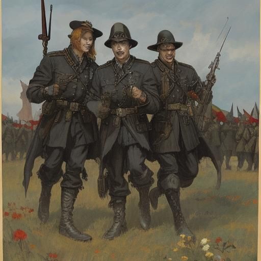 Allied noble vampires on D-day celebration By Emil Nolde and Frans ...