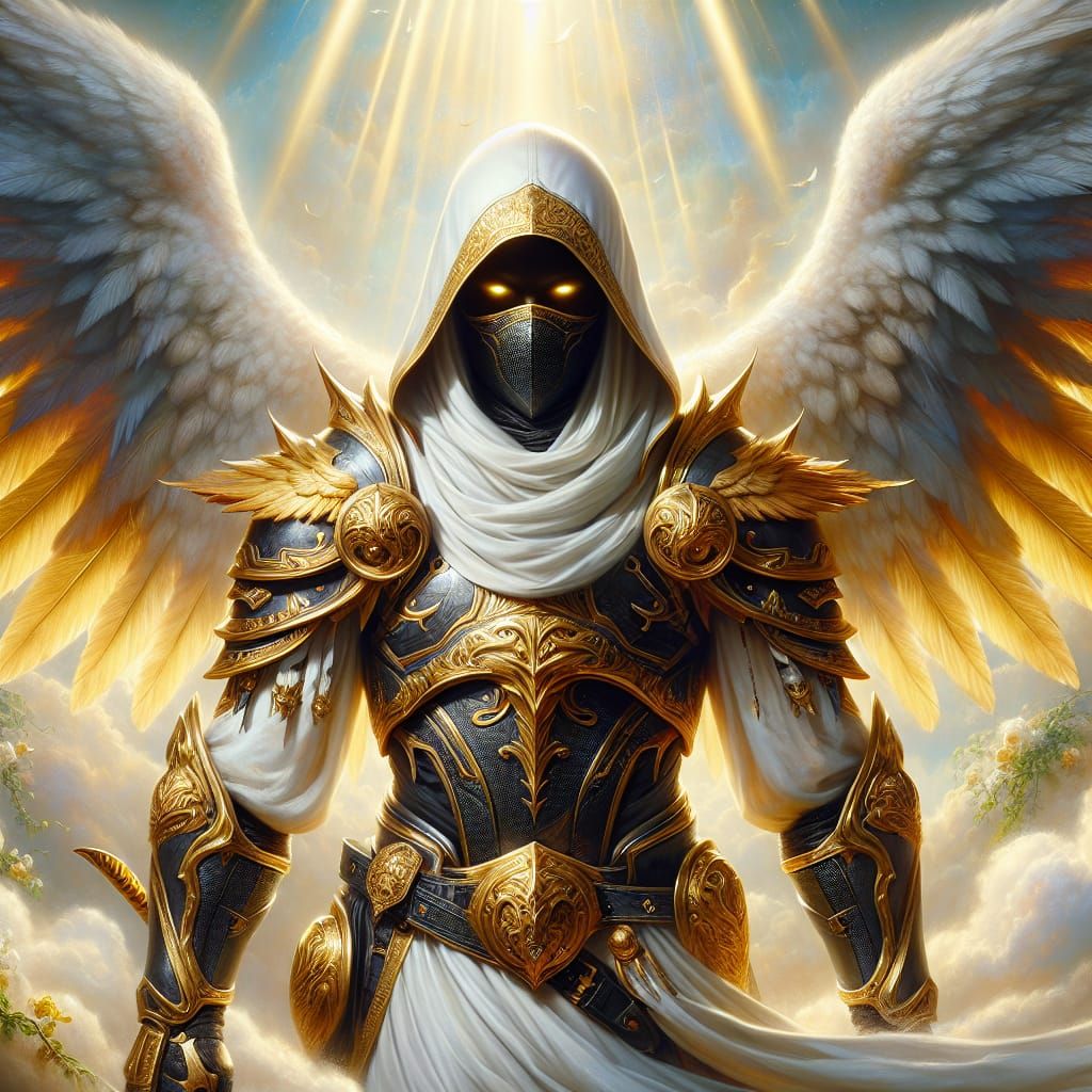 Angelic Knight who wields Celestial Might - AI Generated Artwork ...