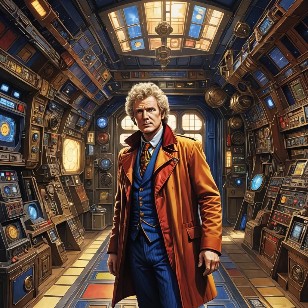 Inside the tardis, Sixth Doctor Colin Baker era. - AI Generated Artwork ...