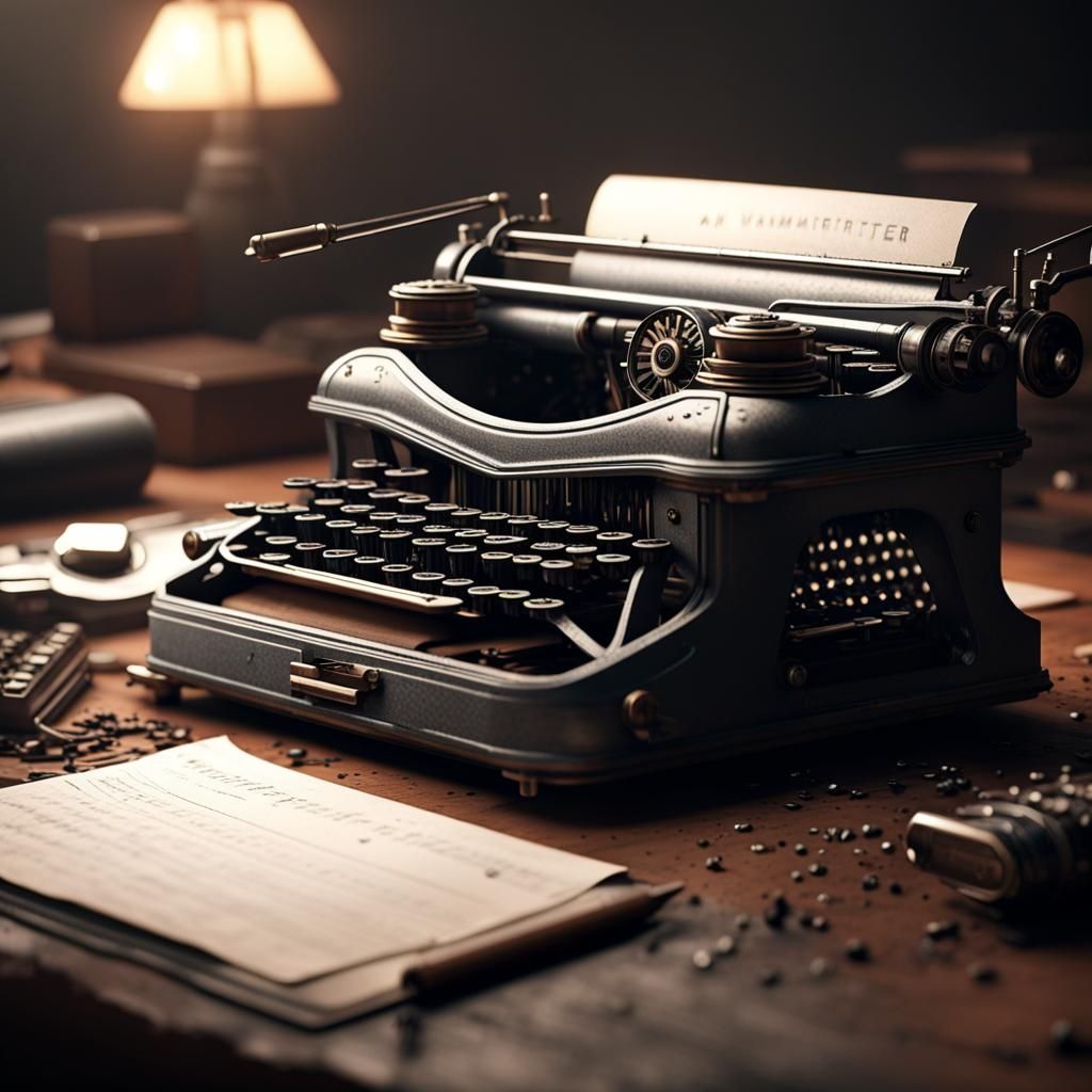 An old typewriter - AI Generated Artwork - NightCafe Creator