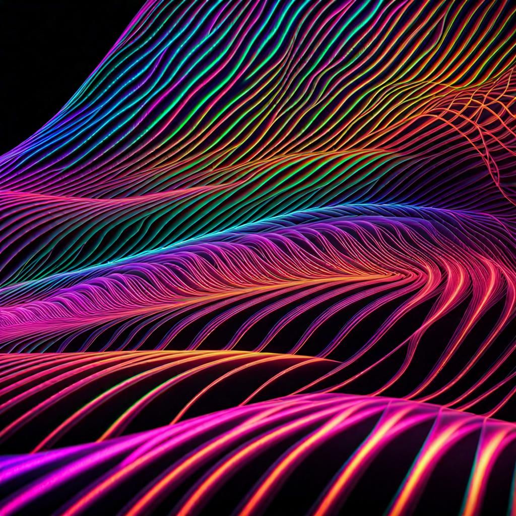 Holographic)))): Pattern fractions 3d protrude Staticky feathery nebula ...