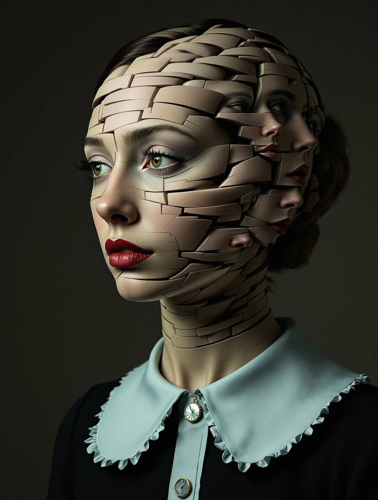 Portrait of Overlapping Faces Animated