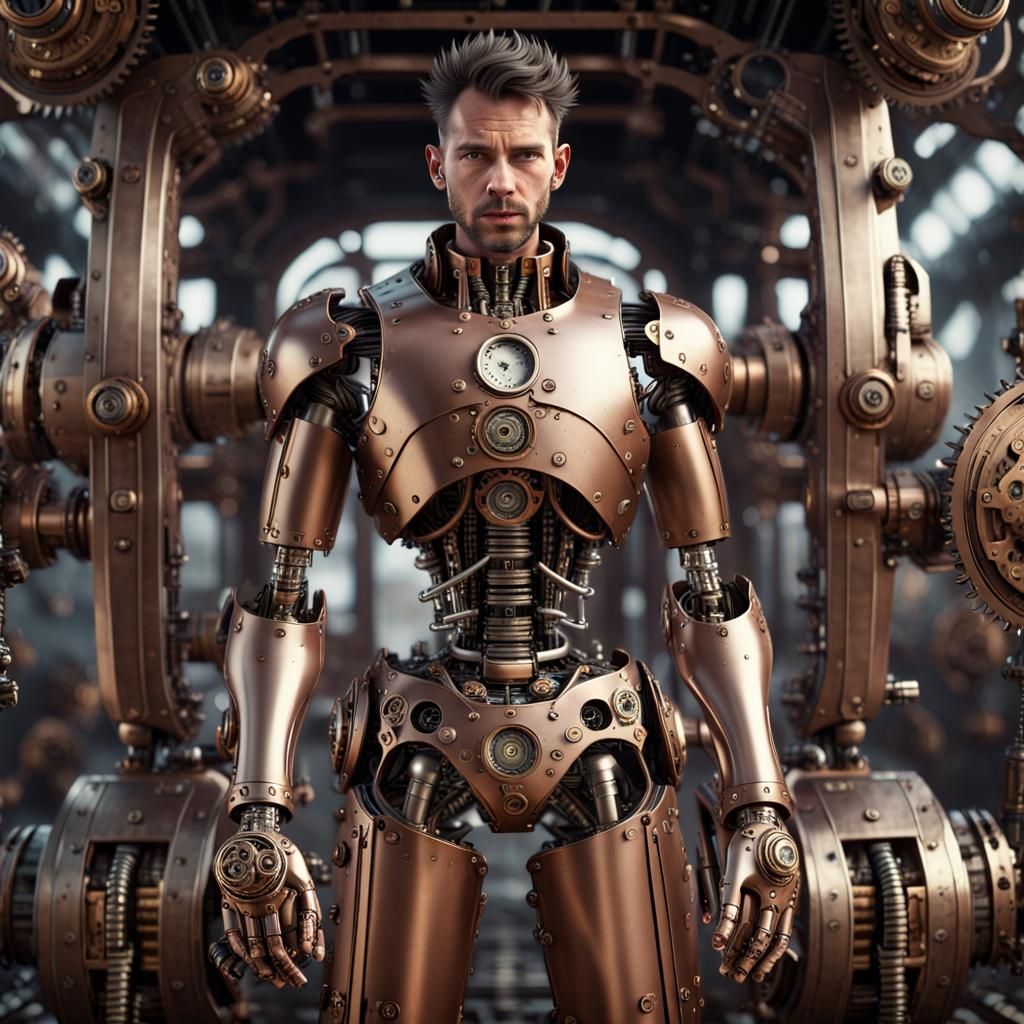 Mechanoid male - AI Generated Artwork - NightCafe Creator