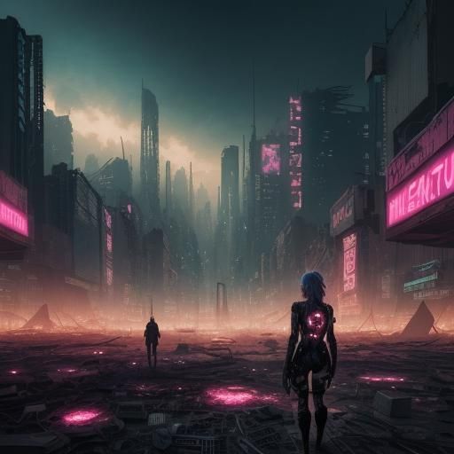Neon Apocalypse 1 - AI Generated Artwork - NightCafe Creator