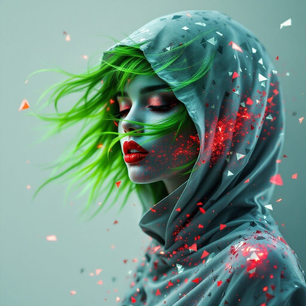 Neon-Noir (Glitched Portrait) - Neon-Noir (Glitched Portrait...