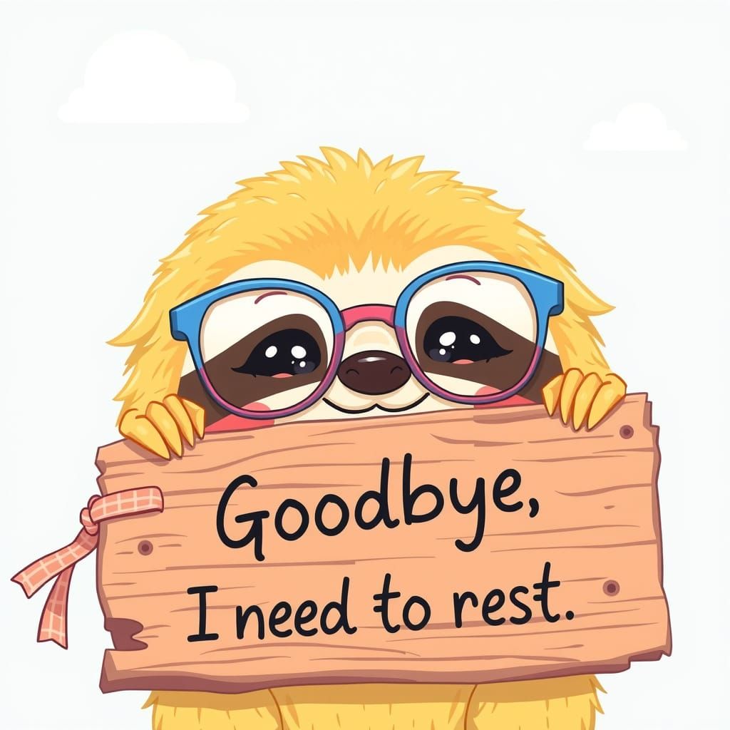 "Goodbye, I need to rest." - Adorable Sloth Says Goodbye in ...