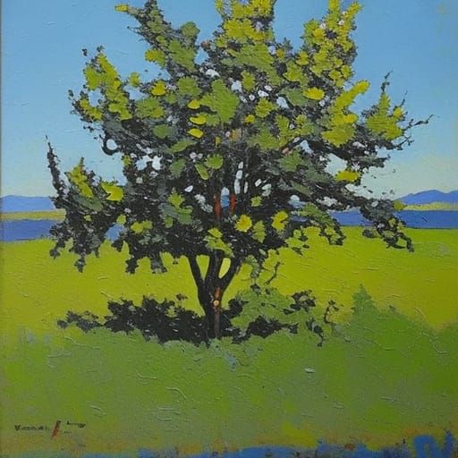 Fruit trees; Jackson Pollack, abstract; oil - AI Generated Artwork ...