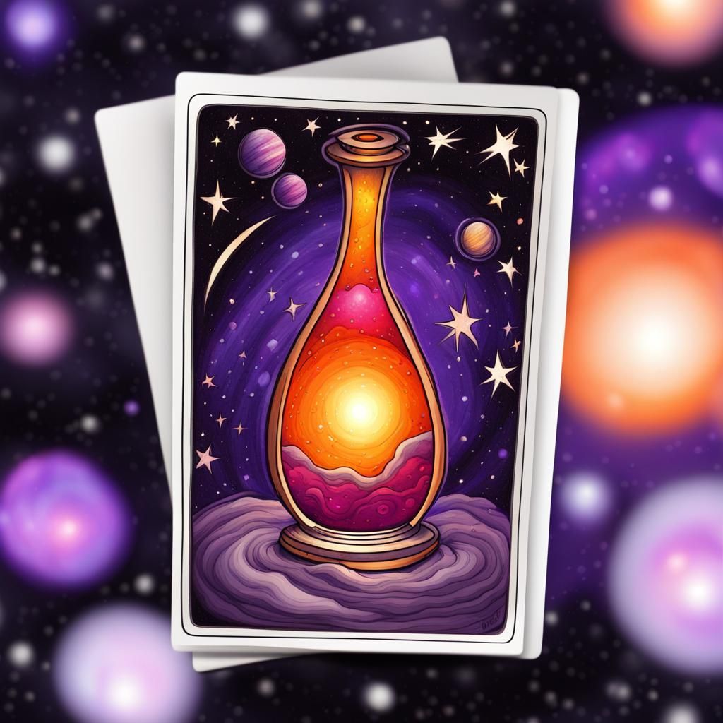 Tarot card: The Lava Lamp - AI Generated Artwork - NightCafe Creator
