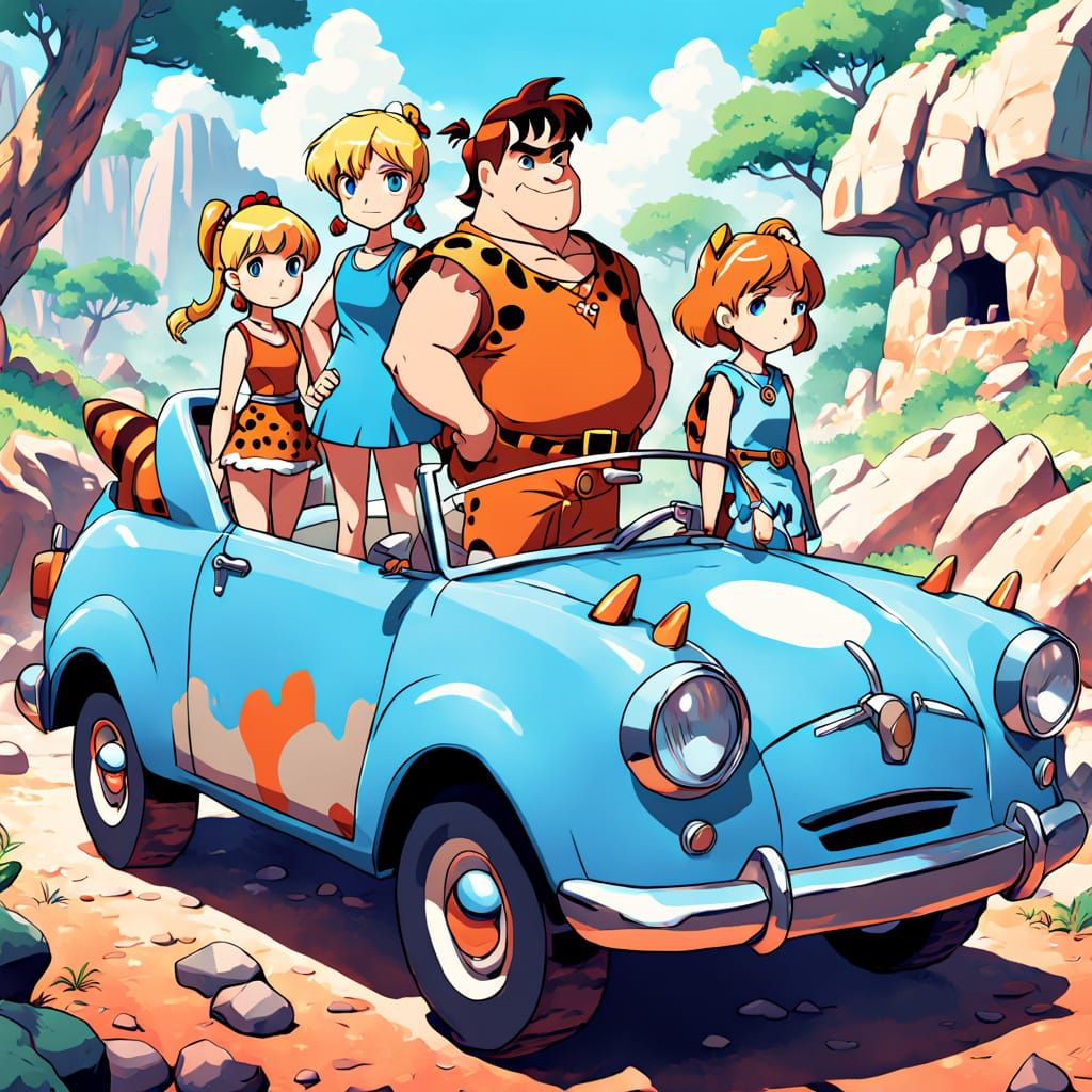 Saturday morning cartoons a riff on The Flintstones.