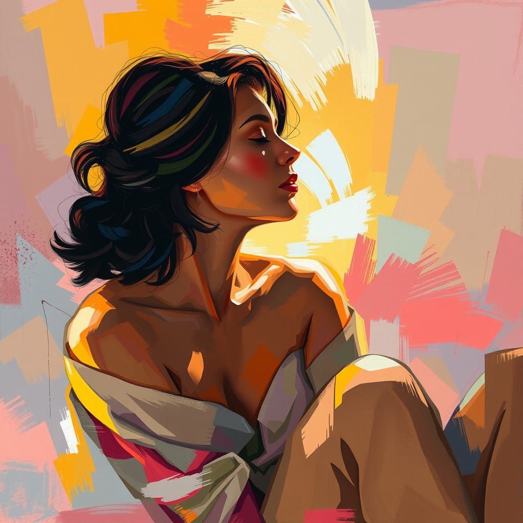 Mixed up confusion - Woman in Cubist Reverie