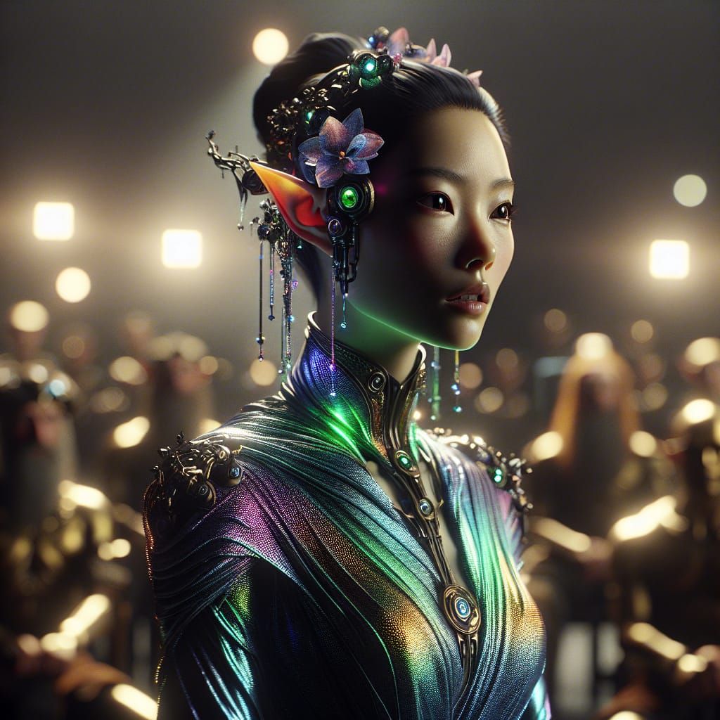 The AI chose to make her Asian (I hadn't specified) - it turned out ...