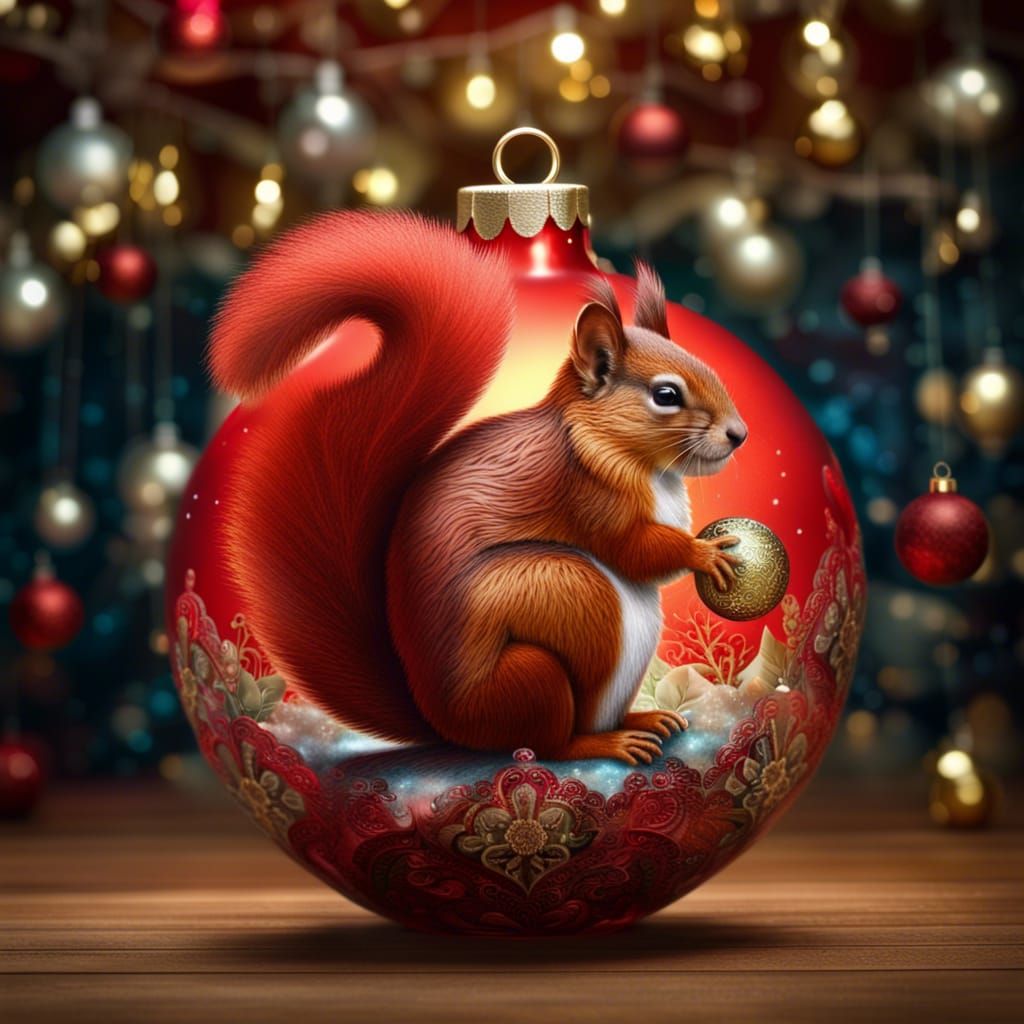 Gorgeous red squirrel - AI Generated Artwork - NightCafe Creator