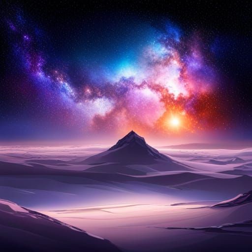 stunning, mystical galaxy starscape, vector. contour - AI Generated ...